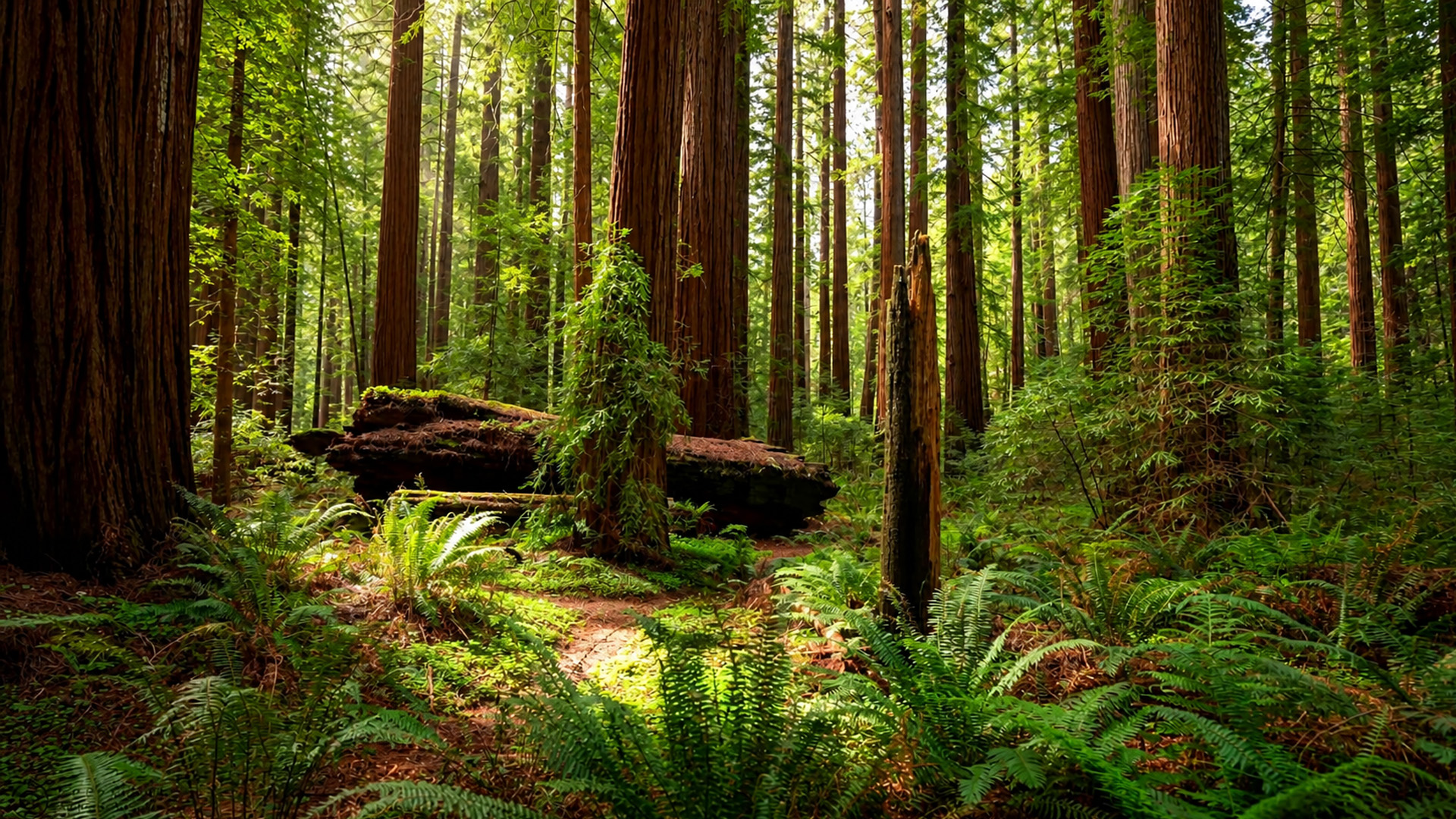 Descubre Rockefeller Loop Trail en el bosque de secuoyas de California (4K)