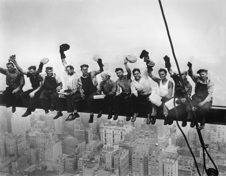 This photo of workers at lunch on a girder is world famous but now the ...