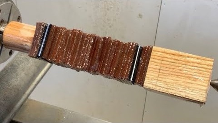 Watch what happens when this leather stack turns into a beast of a tool