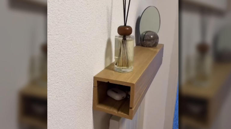 The clever IKEA hack you need for a sleek & minimalist entryway drop zone