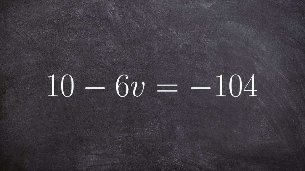 Solving for x in an equation using subtraction and division