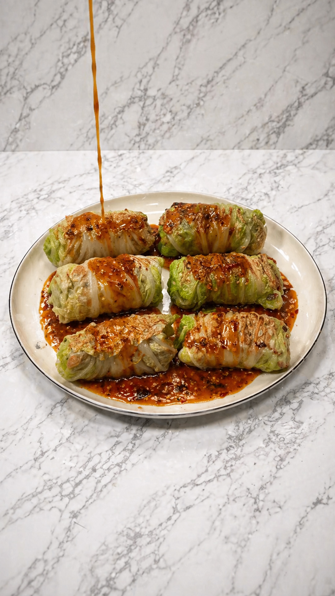 How to make crispy napa cabbage rolls with tofu and rice