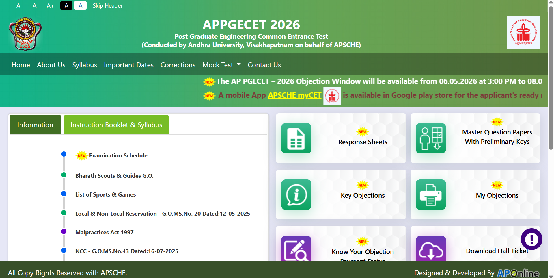 AP PGECET 2026 answer key, response sheet released: Direct link to ...