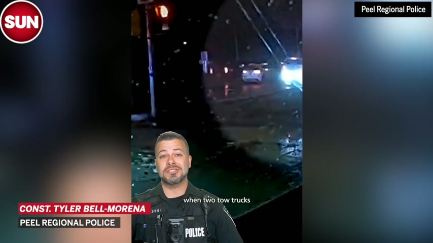 Caught on camera: Tow truck drivers arrested after crashing through ...