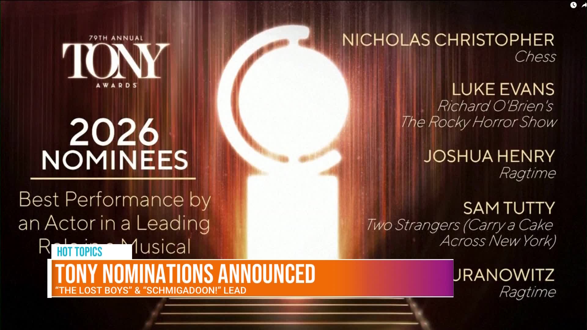 Tony nominations, The Odyssey trailer + entertainment news