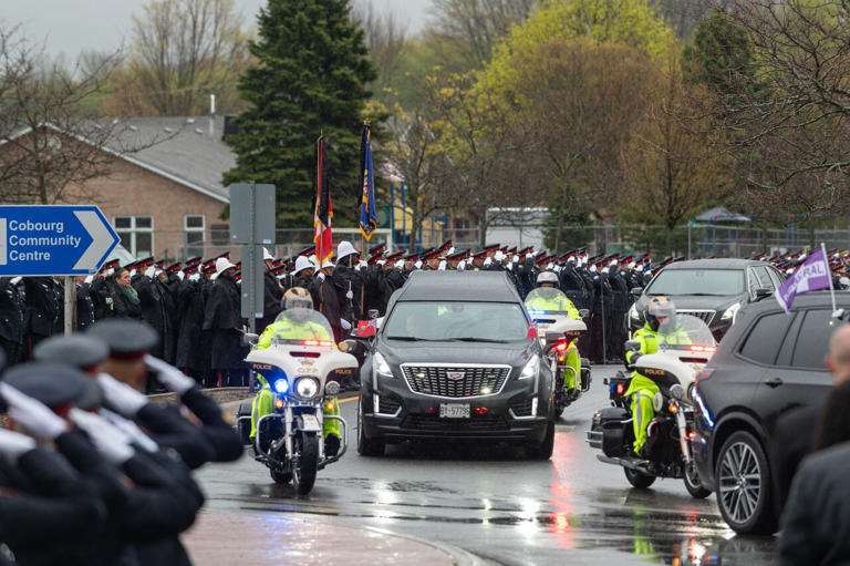 Thousands of officers march, gather for funeral of OPP officer killed ...