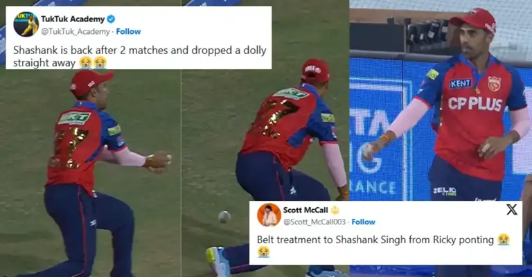 IPL 2026: Fans brutally troll Shashank Singh as he drops a sitter ...