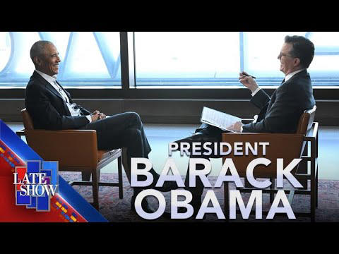 Stephen Colbert floats his presidential campaign to Barack Obama