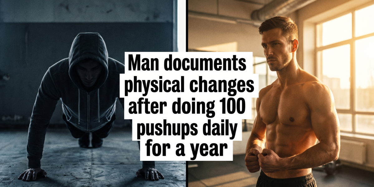 Man documents physical changes after doing 100 pushups daily for a year