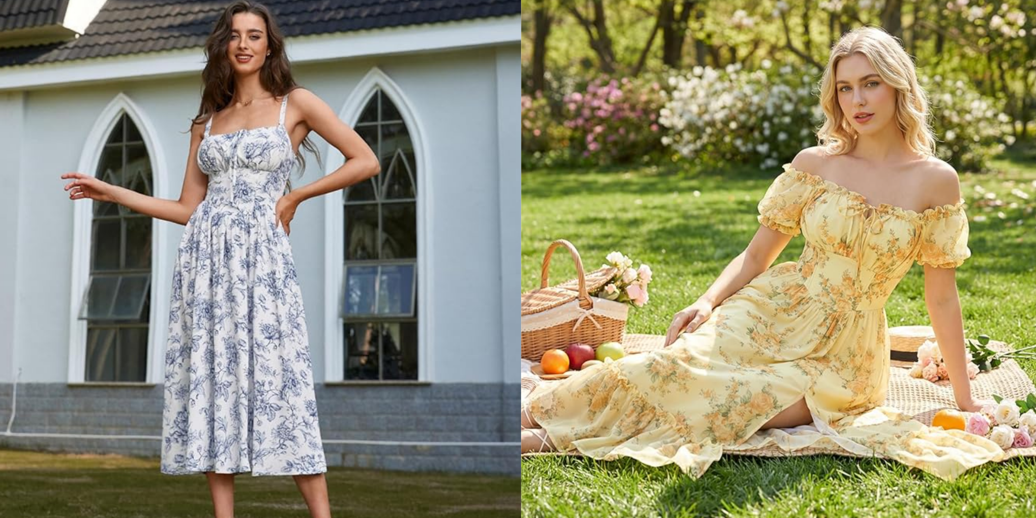 These dreamy Amazon cottagecore dresses make me want to host a fancy picnic