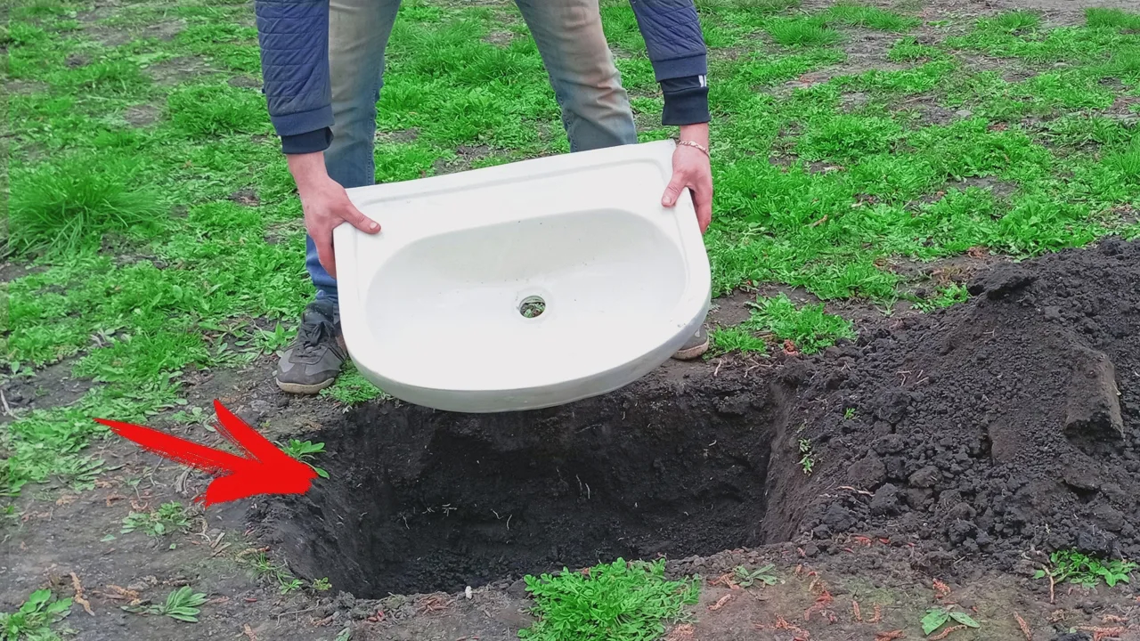 Buried a sink in my yard—game-changing DIY home idea!