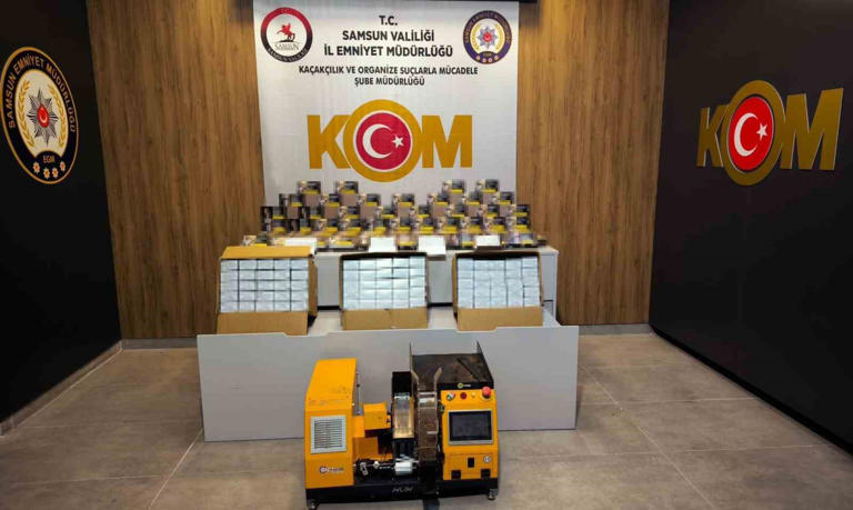 Tekkeköy’de kaçak sigara operasyonu