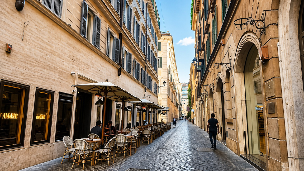 Walking through Rome’s charming streets and outdoor cafes