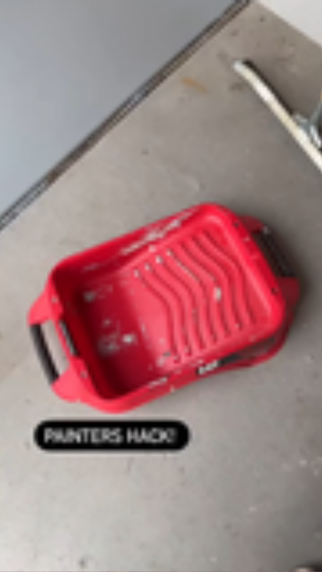 DIY painting hack using trash bag liner