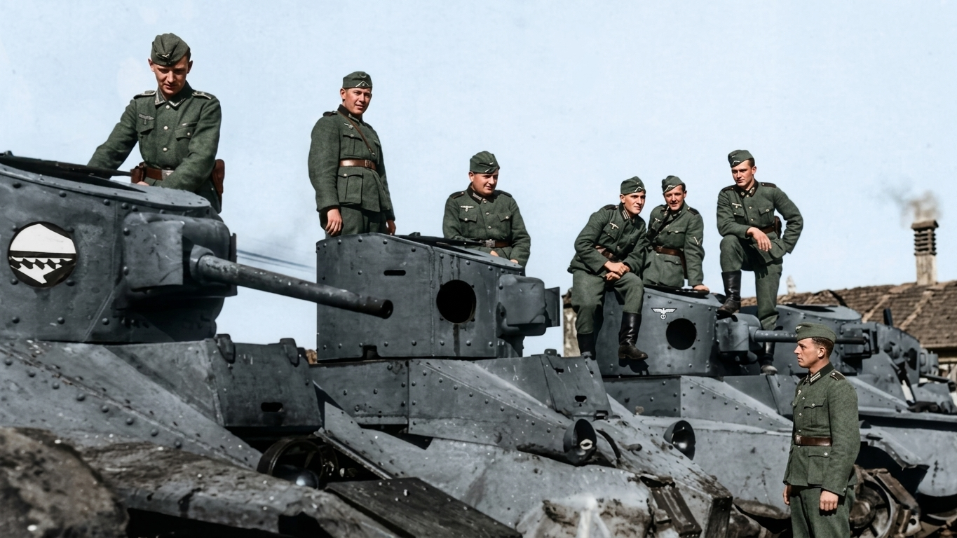 Sie nahmen alte Panzer, vergruben sie im Boden - und warteten auf den Krieg