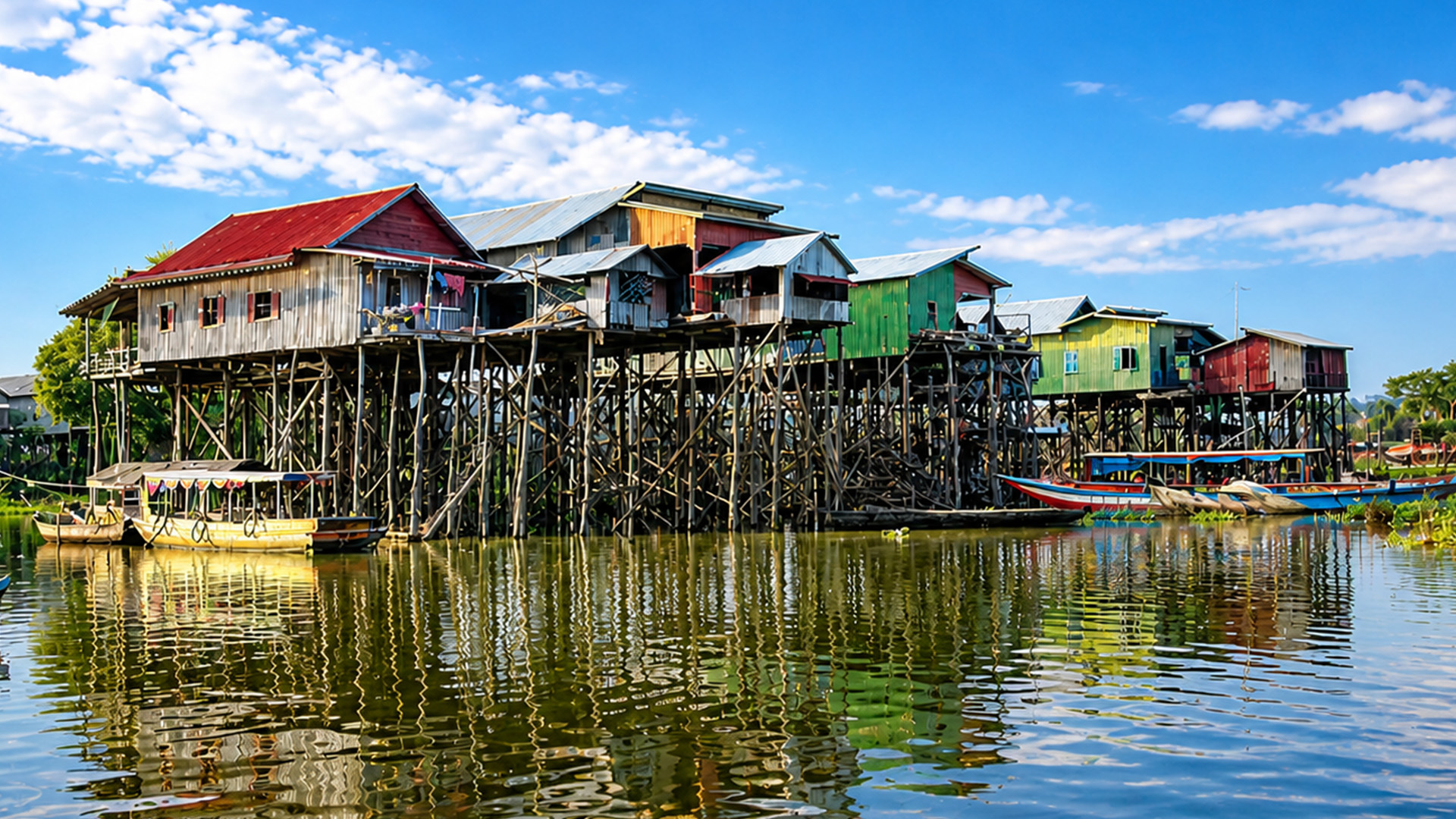 How do people live in this floating village?