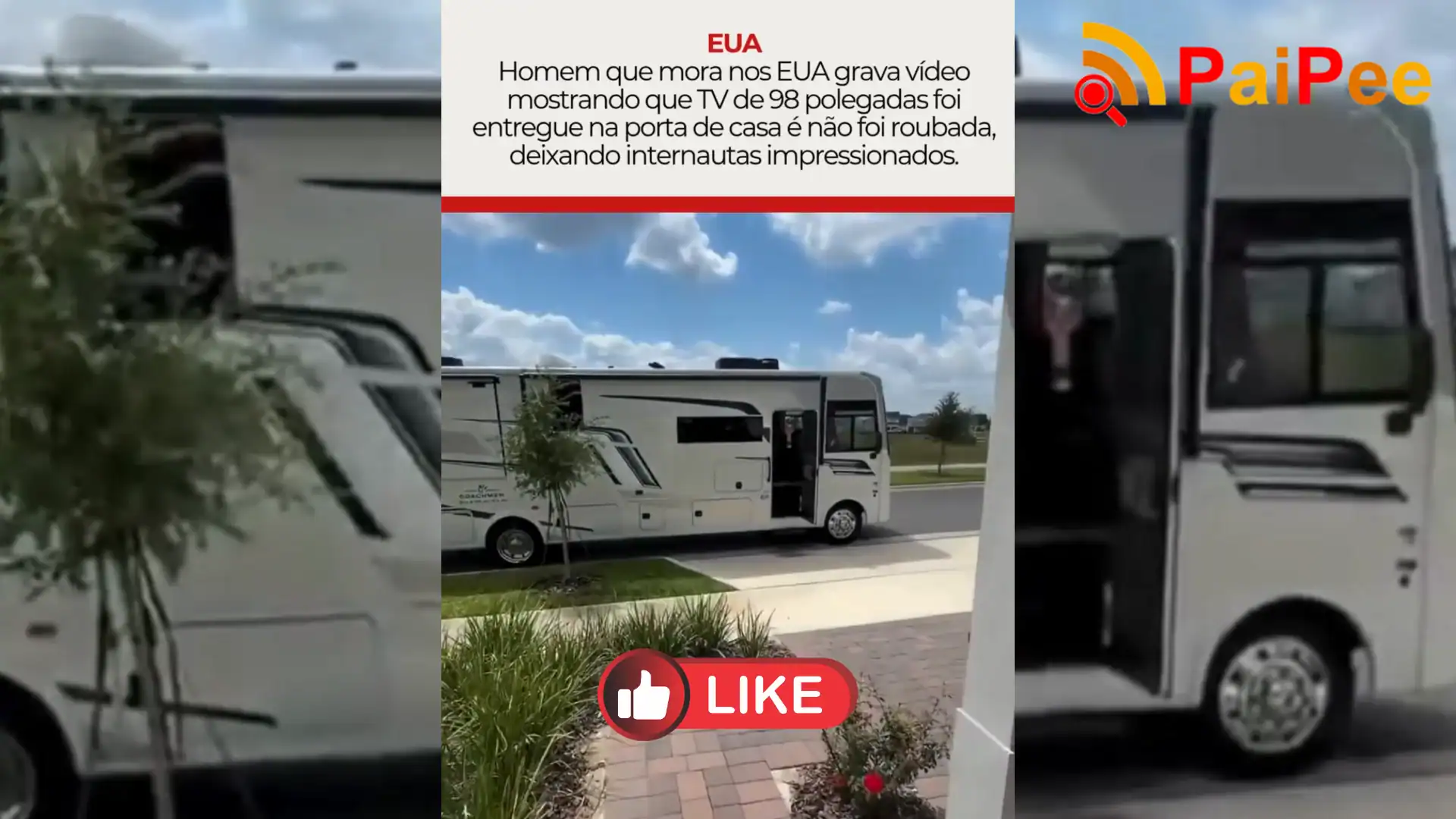 Homem que mora nos EUA mostra que TV de 98 polegadas foi entregue na ...