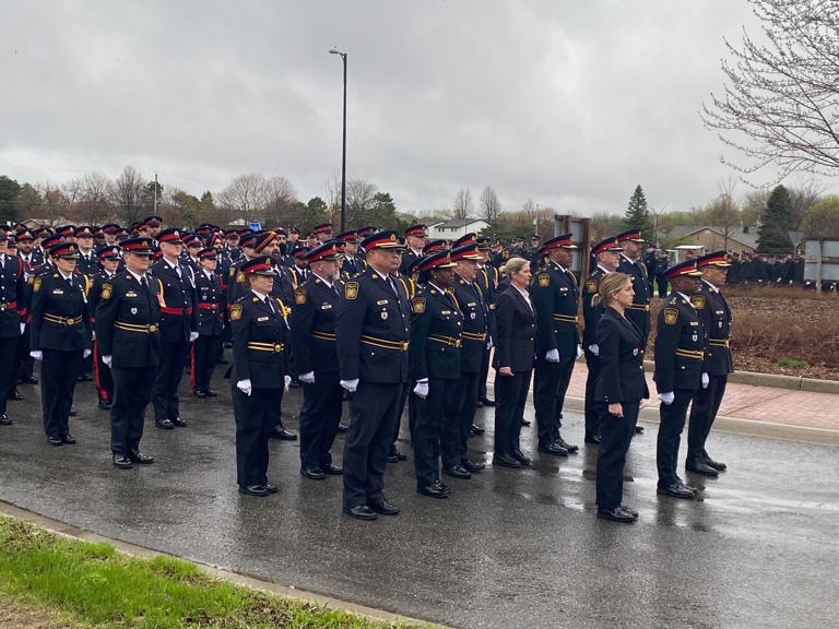 Thousands of officers march, gather for funeral of OPP officer killed ...