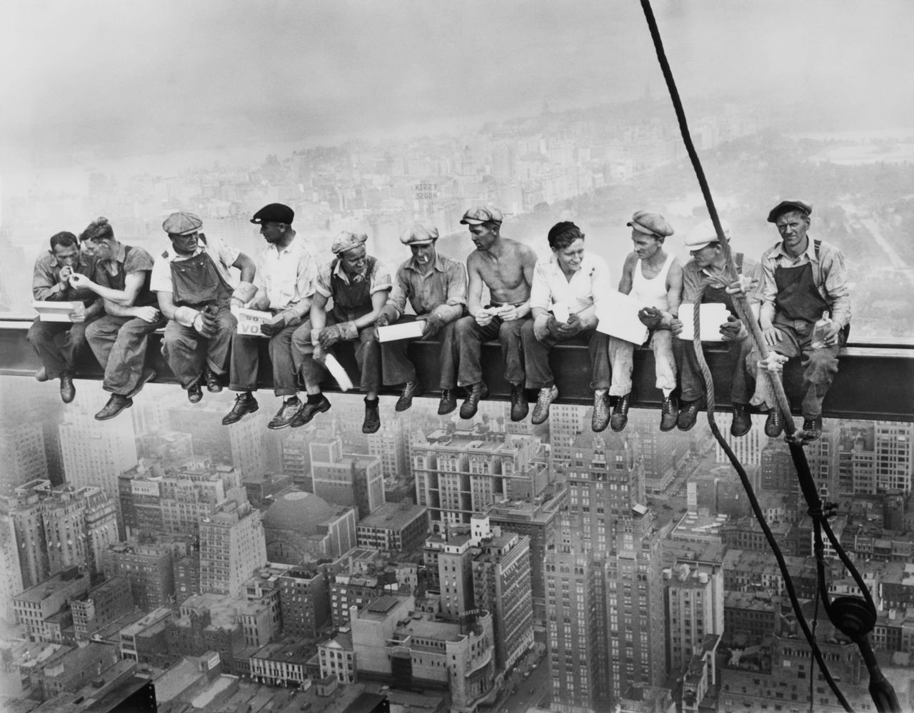 This photo of workers at lunch on a girder is world famous but now the ...
