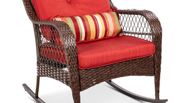 Save 55% on Target's best choice outdoor wicker rocking chair — perfect ...