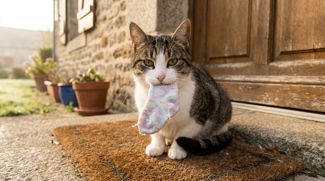 Chaque matin, son chat lui ramène une seule chaussette de bébé : elle ...
