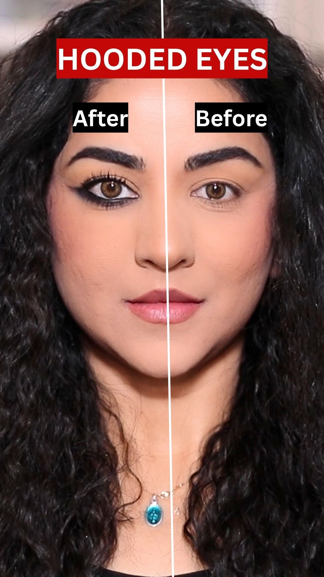 Reverse smoky eye for hooded eyes