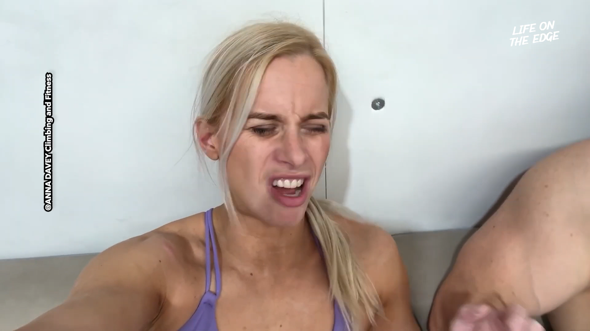 Female climber goes full send on extreme route in amazing adrenaline moment