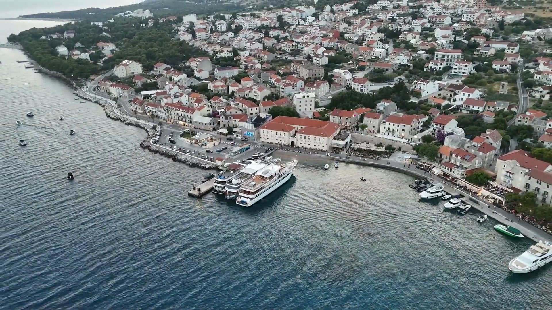 Bol: Drone tours the seaside town on the Croatian island of Brač