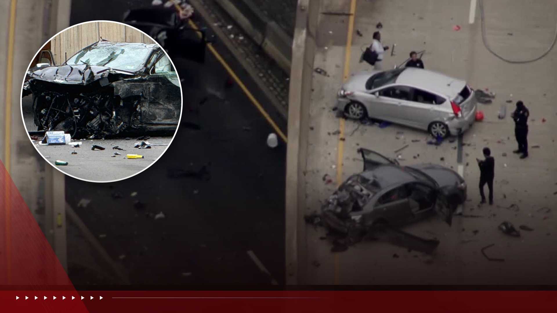 2 dead after car crashes over ramp near Ft. Duquesne Bridge; multiple ...