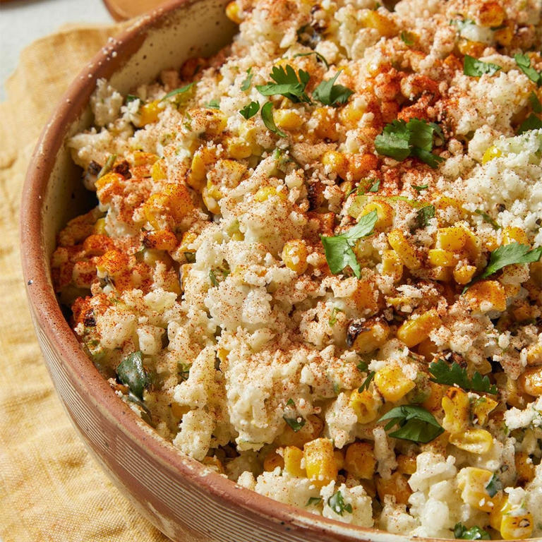 Mexican street corn rice salad