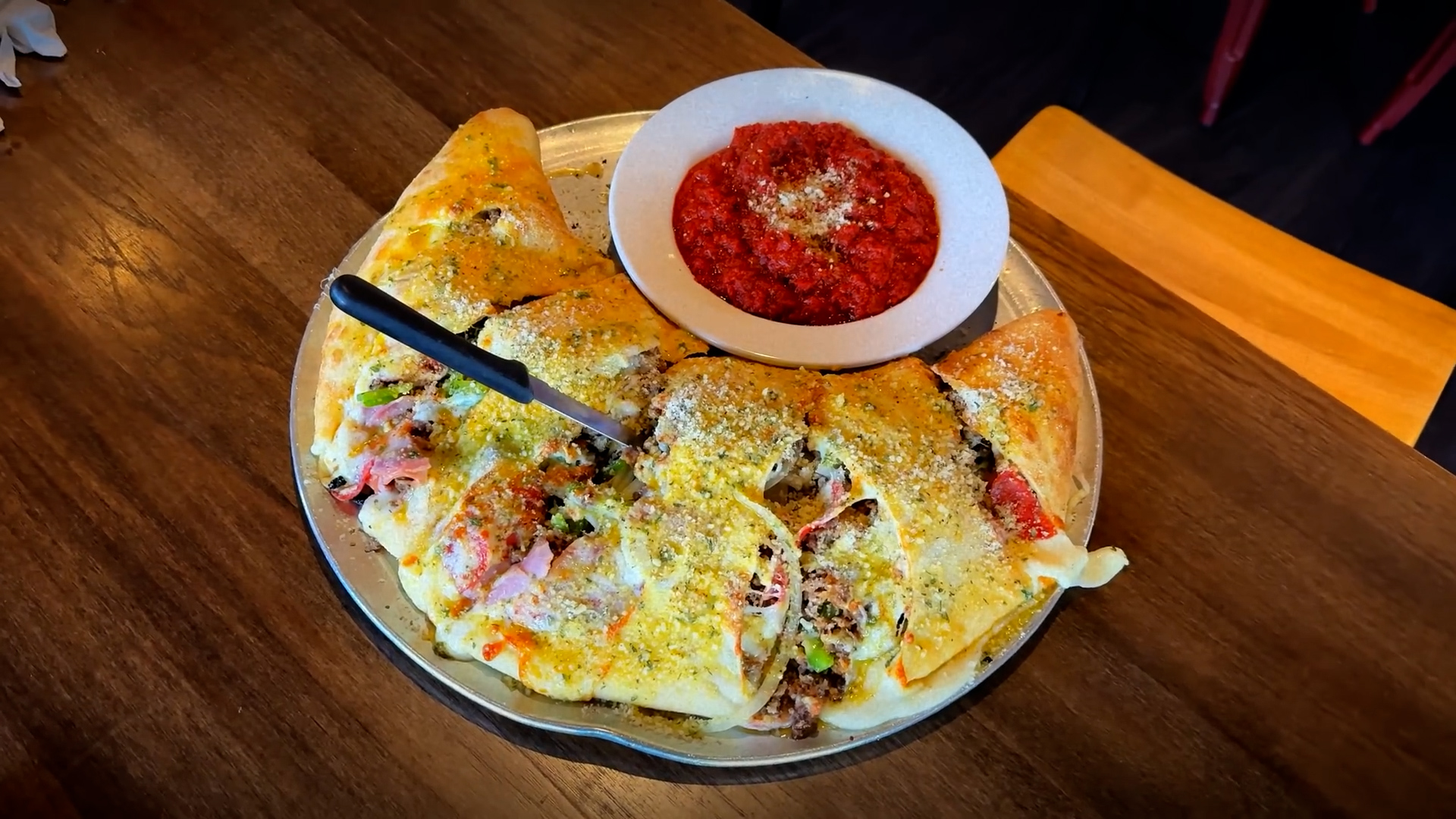 Man attempts impossible 8LB stuffed stromboli challenge