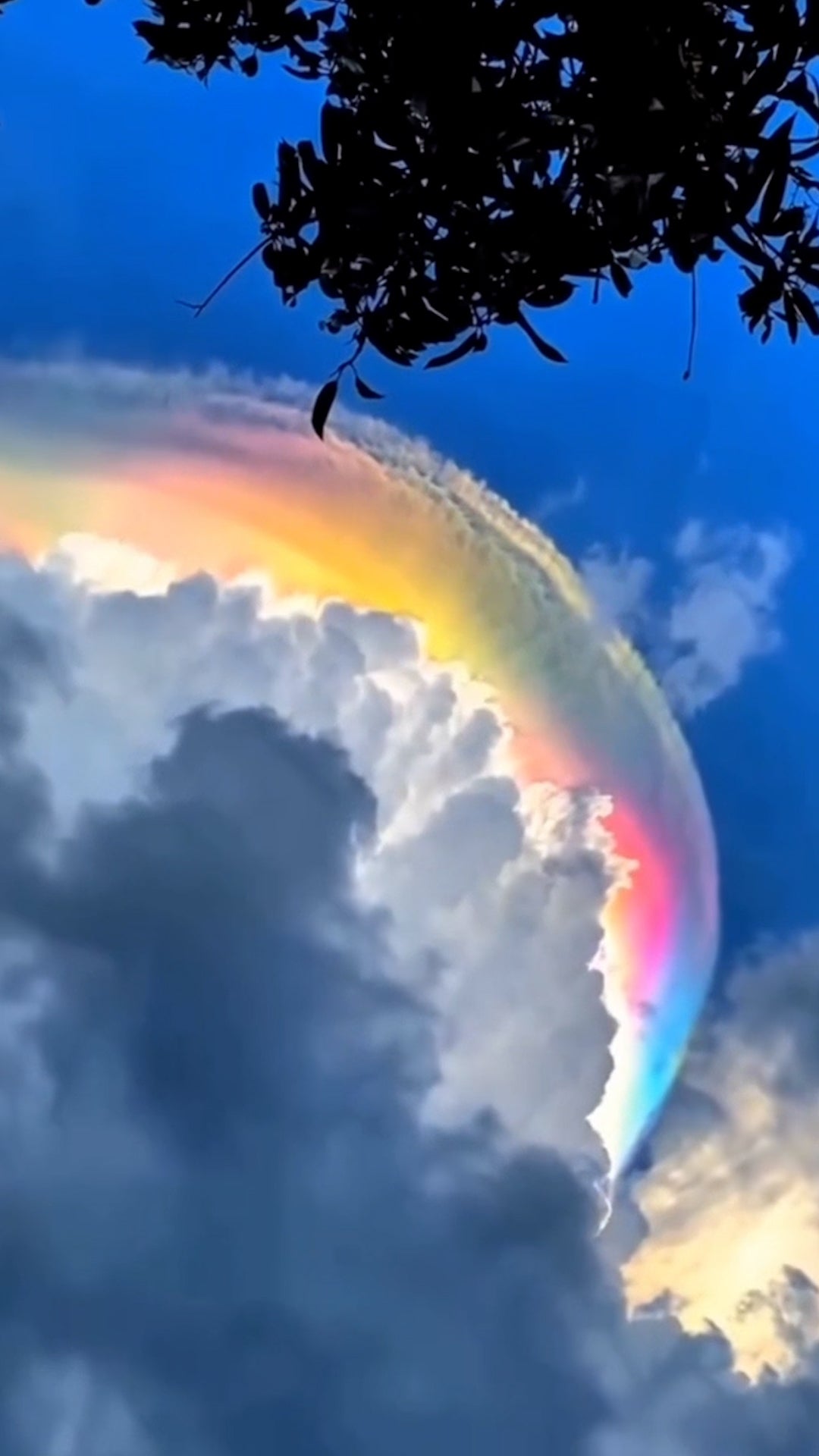 Beautiful rainbow cloud formation