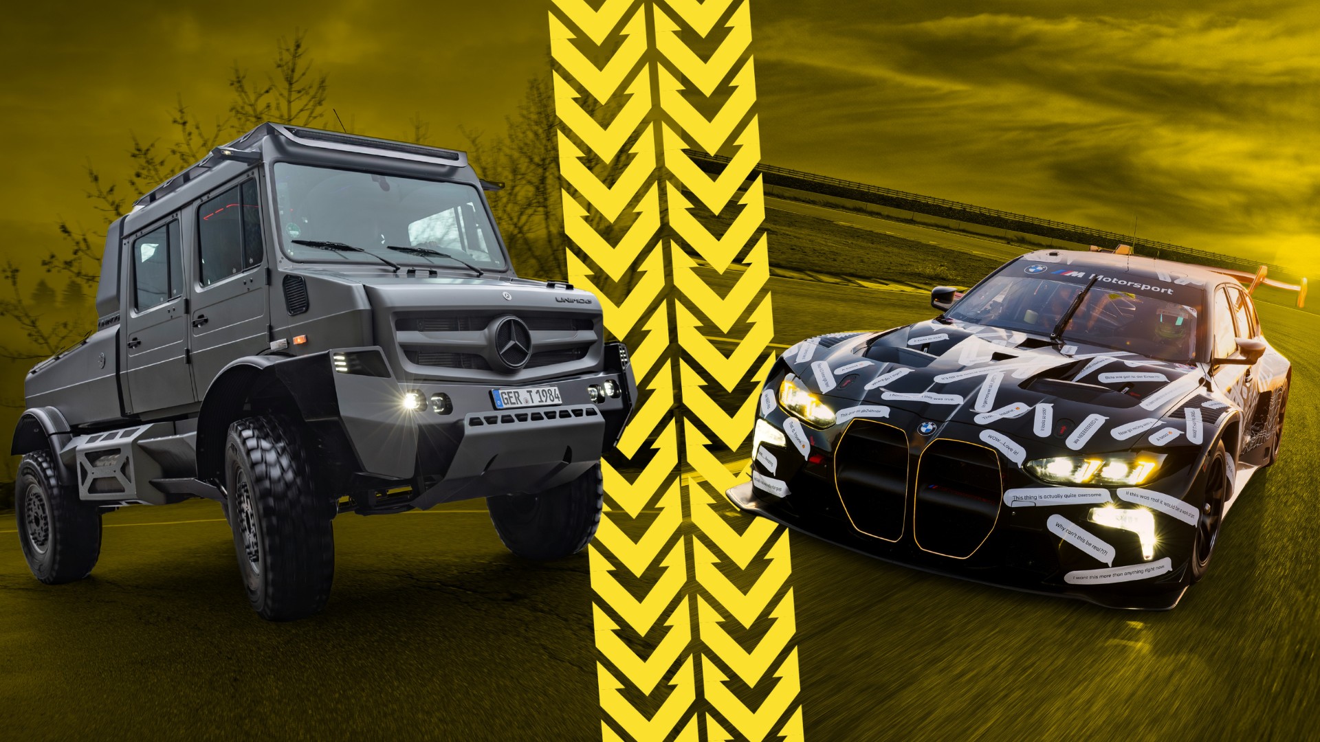 BMW M3 Touring 24H vs Mercedes-Benz Luxury Unimog: Motorsport meets ...