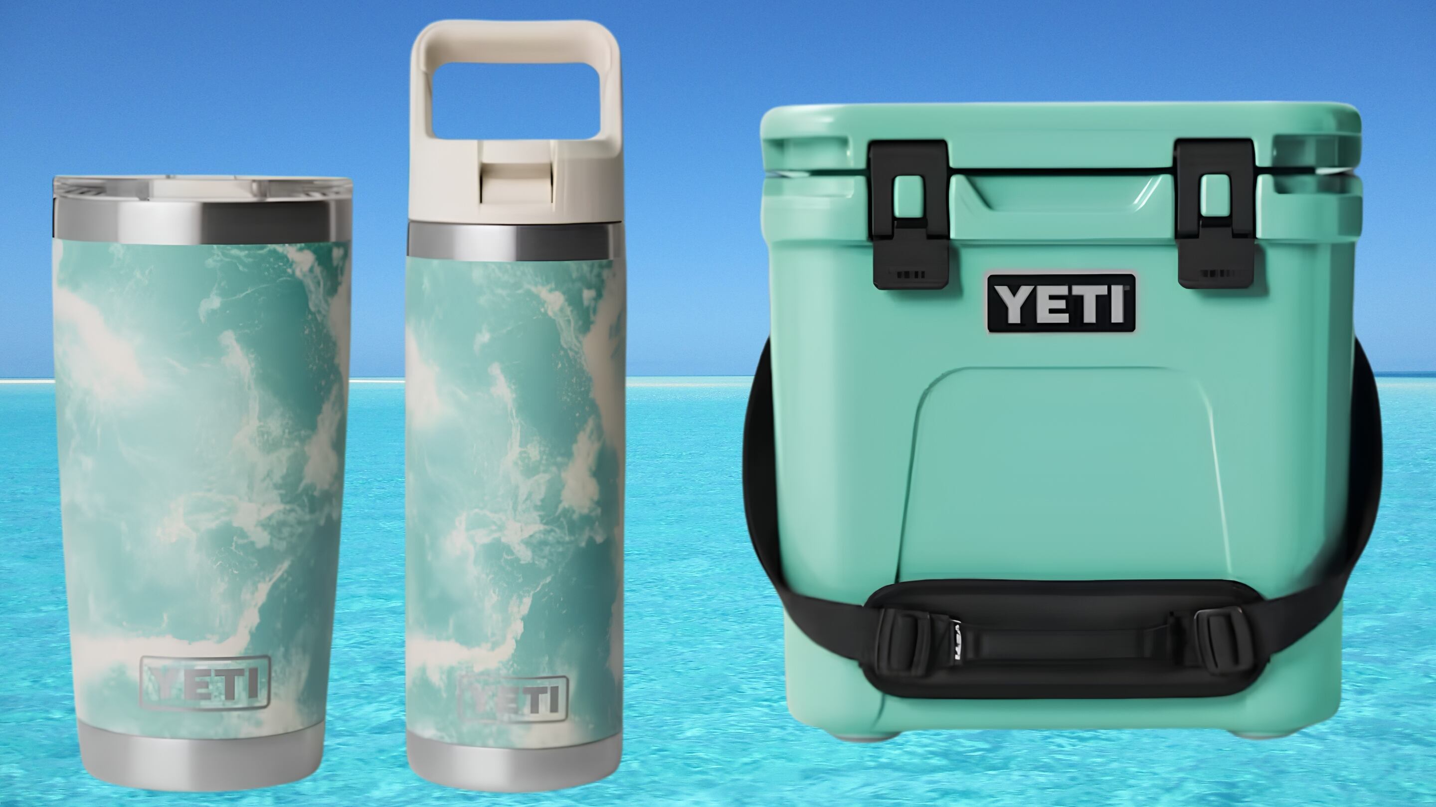 Yeti Seaview Rambler tumblers are here and they look like the ocean