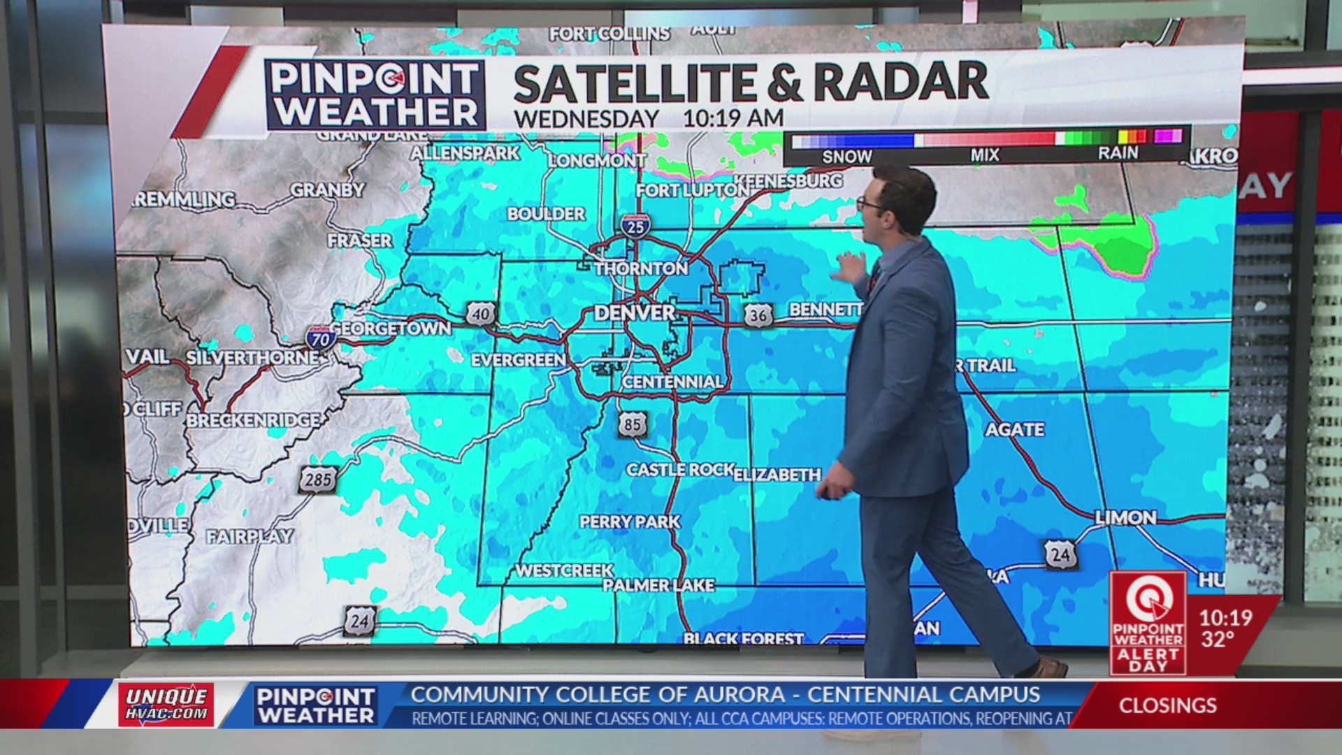 Denver weather: Morning snow, then clearing skies on Pinpoint Weather ...
