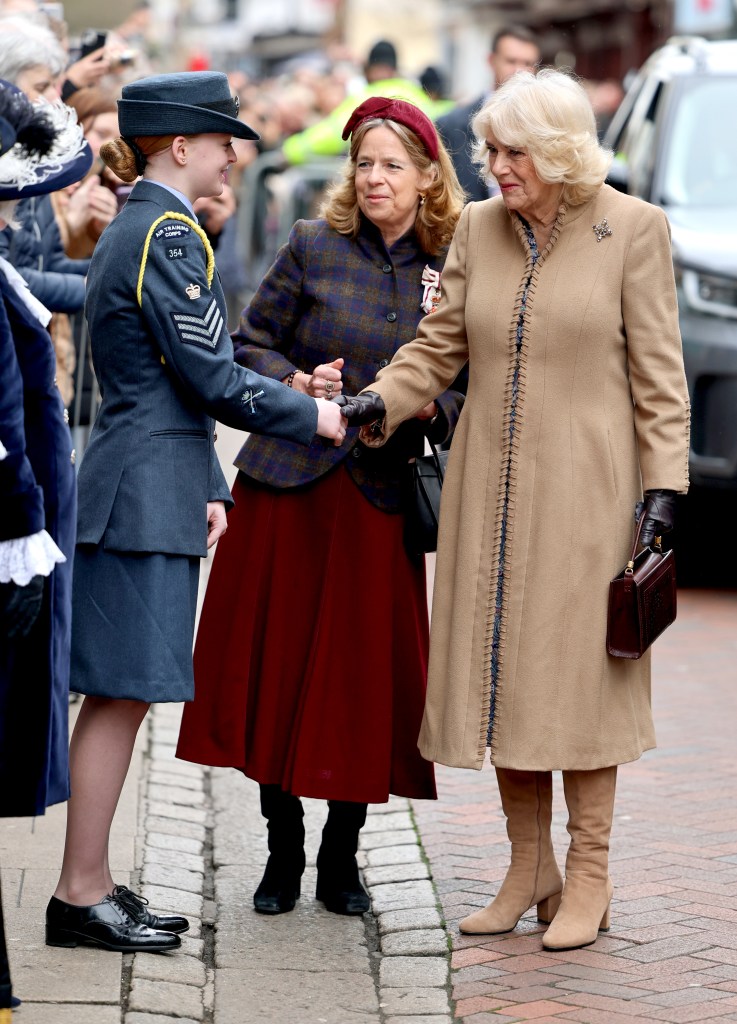 Queen Camilla revives polka dot print dress by Fiona Clare Aldridge