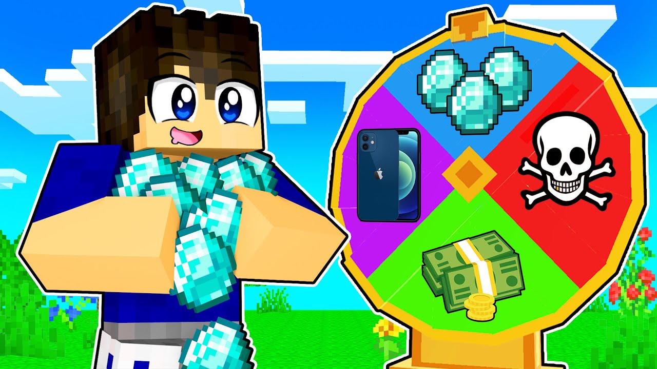 Roleta da fortuna no Minecraft