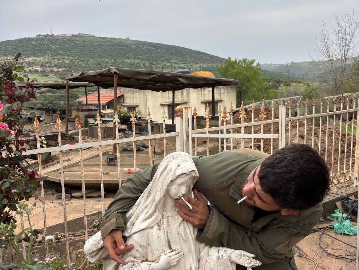 IDF soldier 'smokes' with Virgin Mary statue in latest act of disregard ...