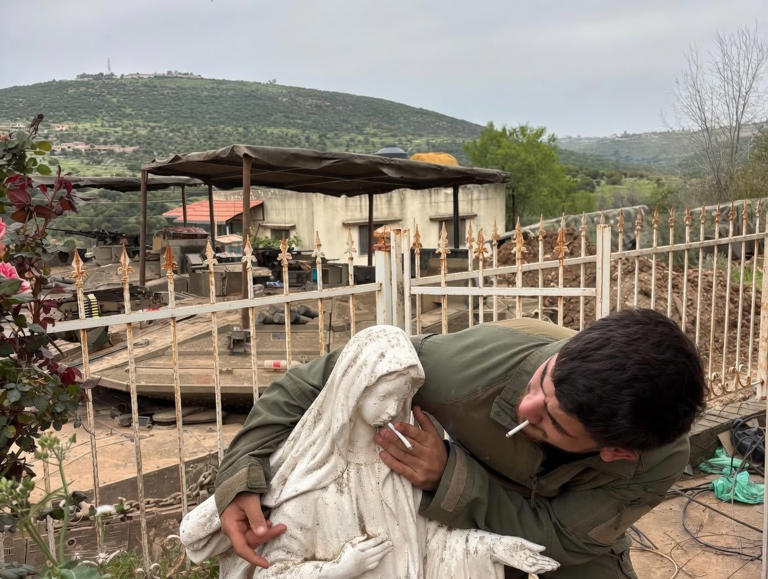 IDF soldier 'smokes' with Virgin Mary statue in latest act of disregard ...