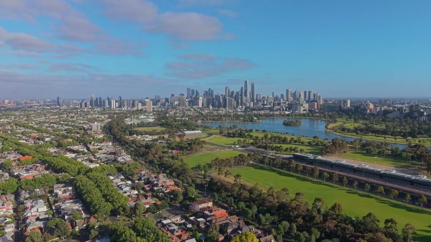 Soaring over Melbourne: A stunning drone's view of cultural landmarks