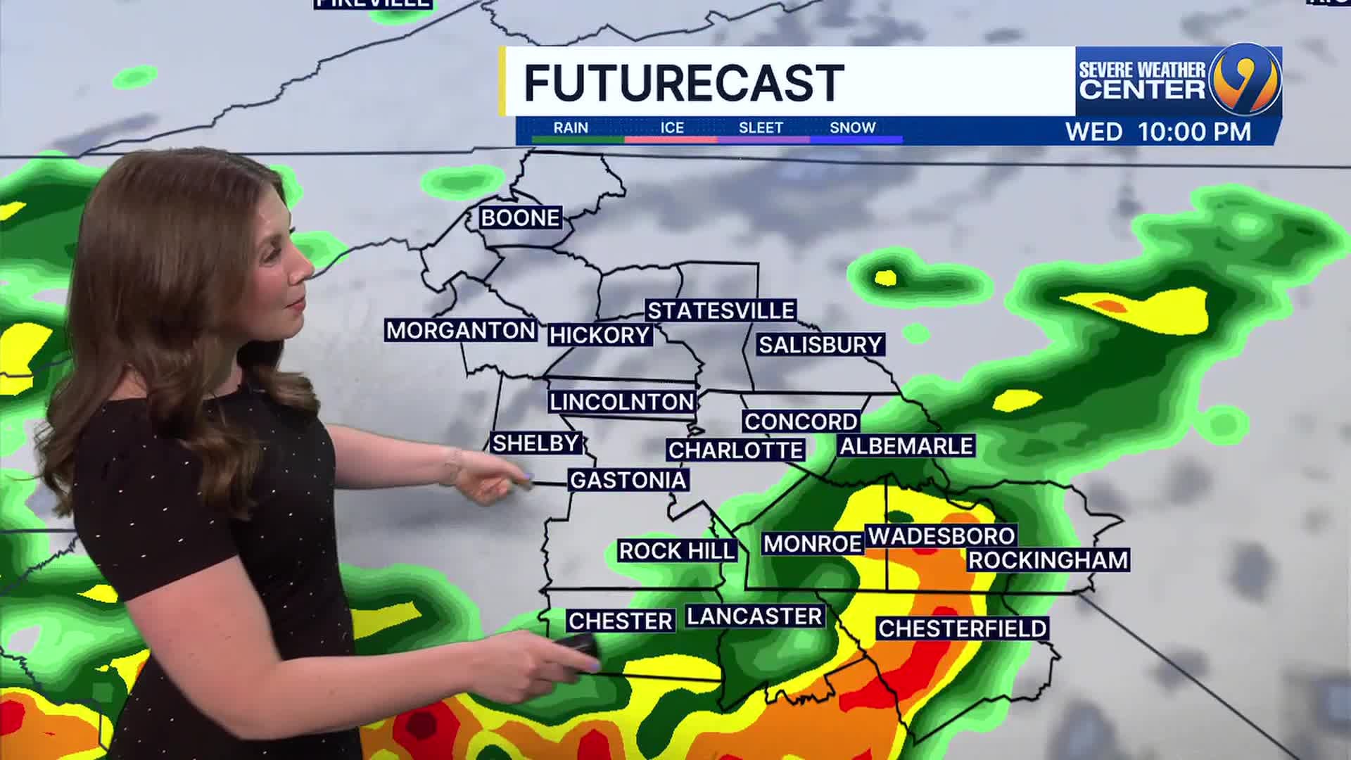Forecast: Showers and storms expected later today, heavier rain on Thursday