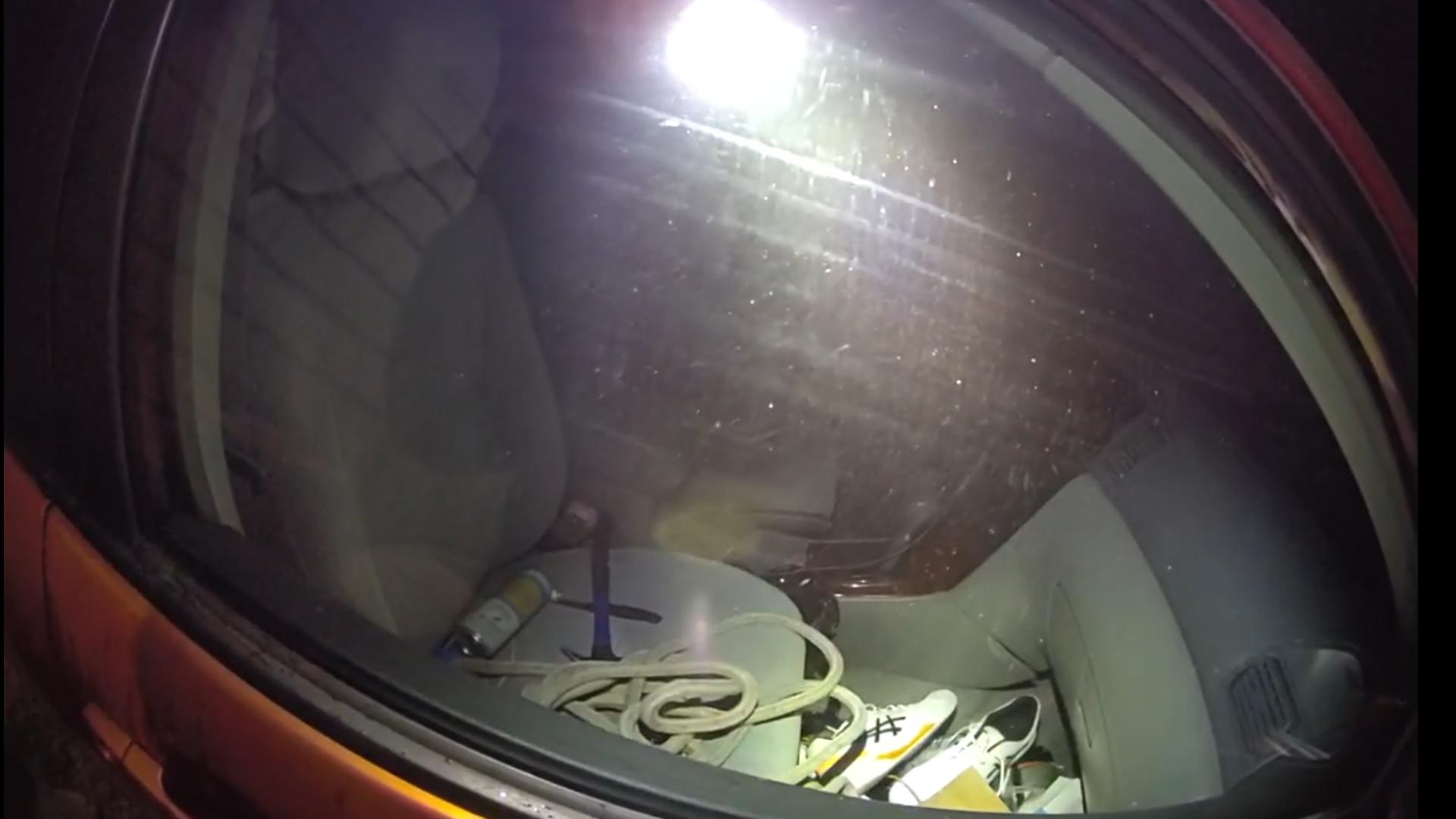 Bodycam shows items inside Jonathan Schmidt’s car after arrest