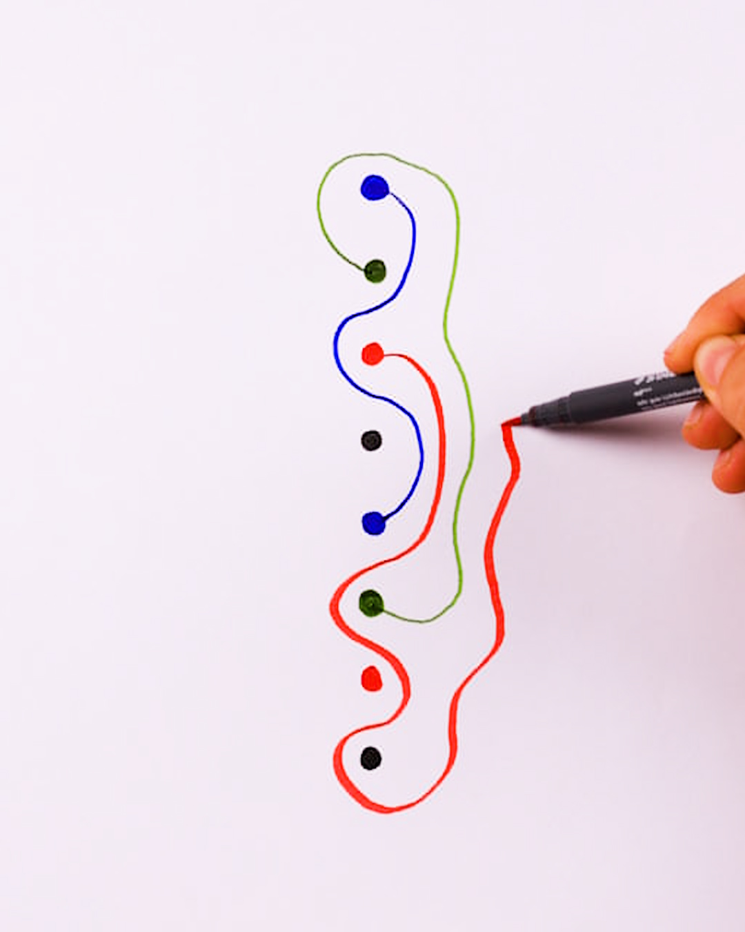 Tracing dots puzzle successfully completed ️