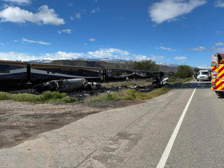 Canyon Spirit train hits semi-tanker, spilling 6K gallons of oil near Rifle