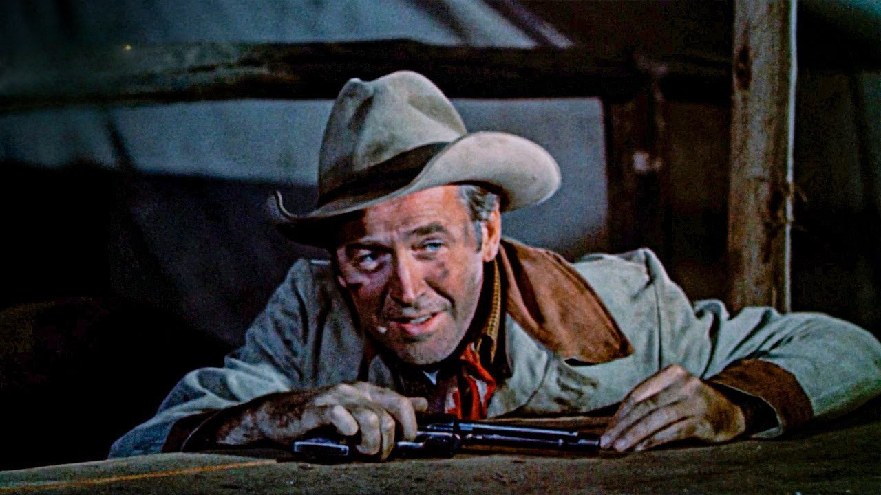 Showdown with the corrupt sheriff (James Stewart) The Far Country