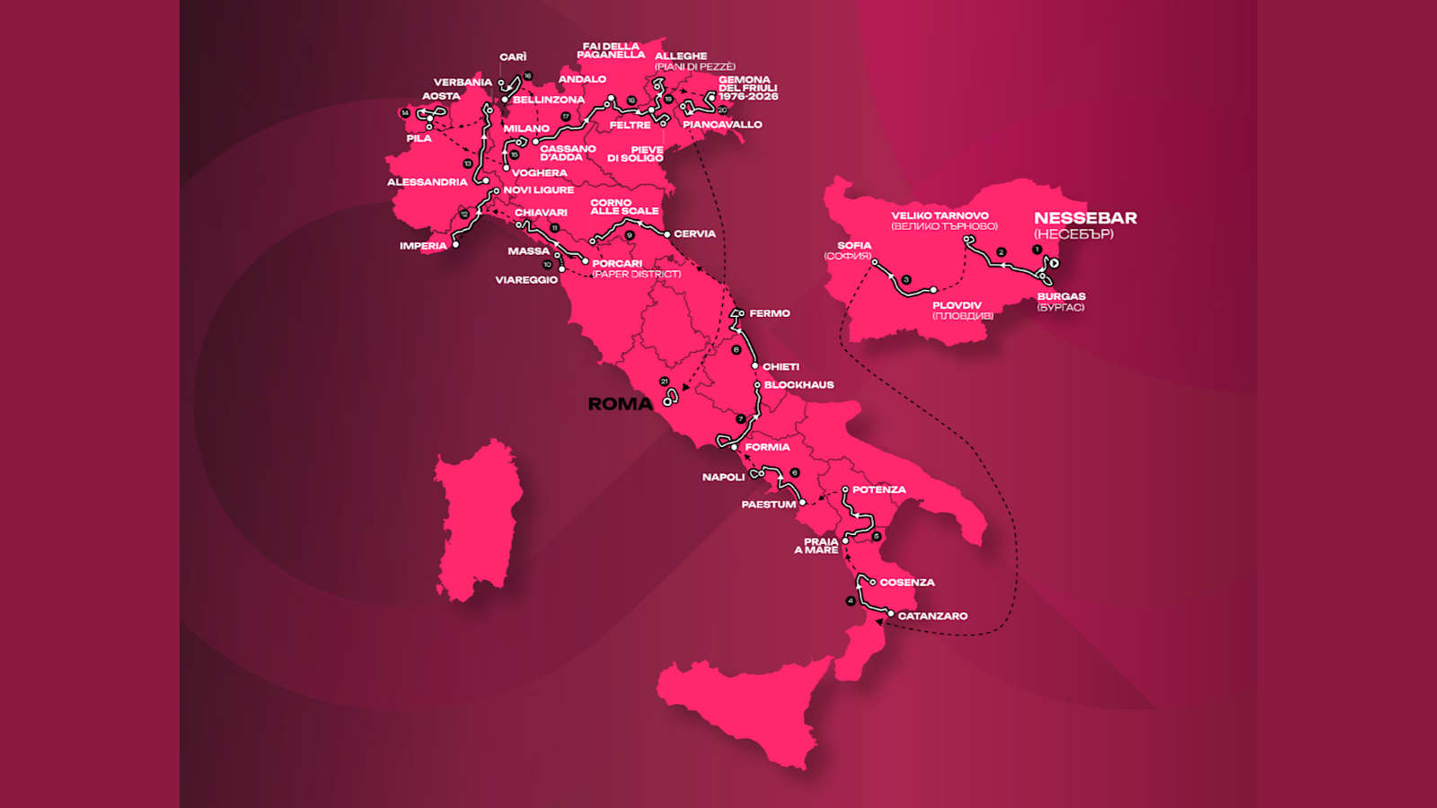 Giro d’Italia 2026: Alle Etappen und Profile – die Strecke der Italien ...