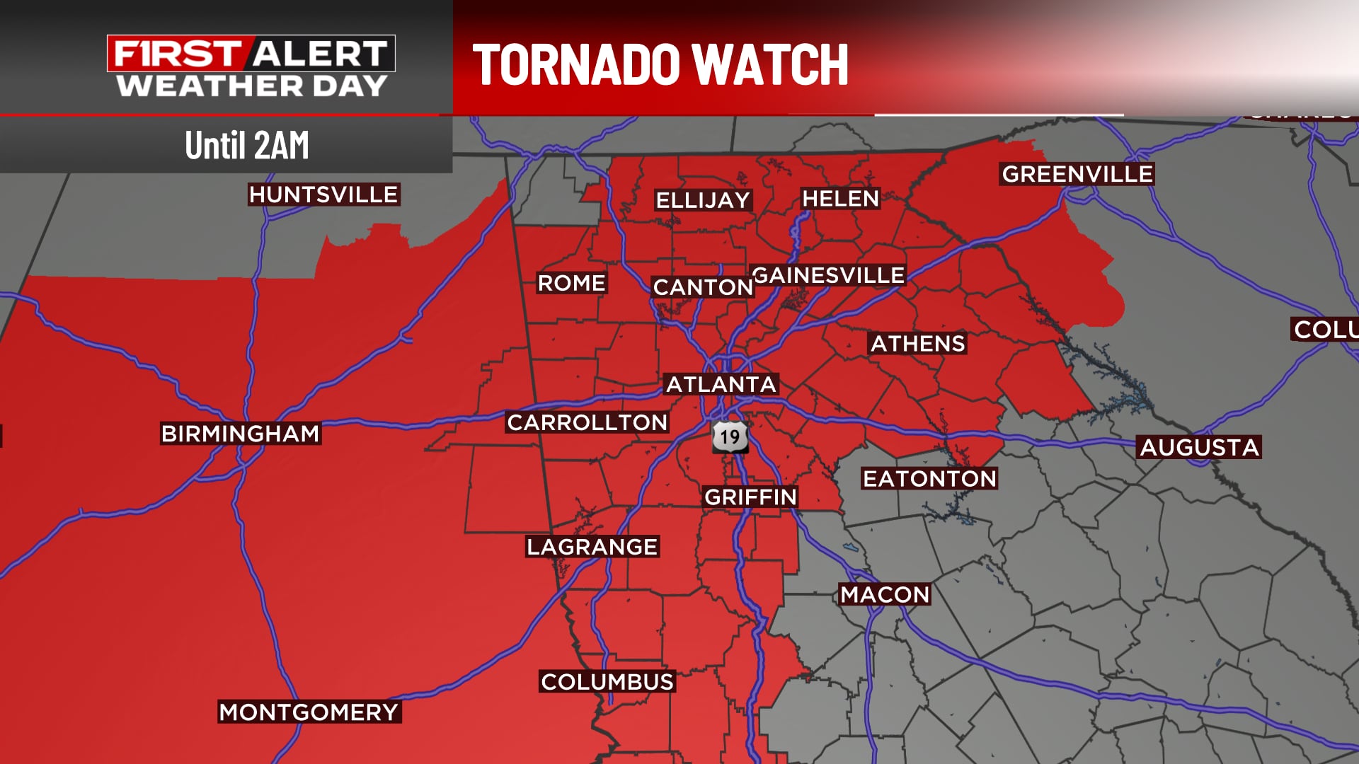 Live updates: Tornado watch ends in metro Atlanta, flash flooding ...