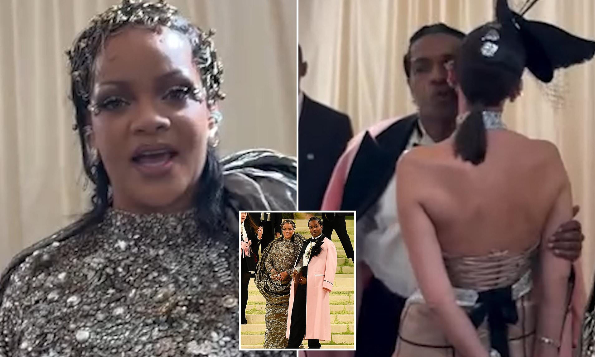 Rihanna's partner A$AP Rocky chats with woman at Met Gala before that ...
