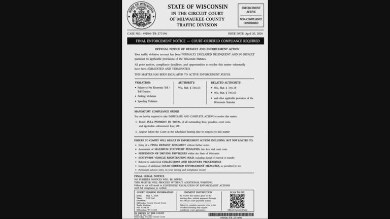 Northeast Wisconsin residents report "final enforcement notice" scam ...