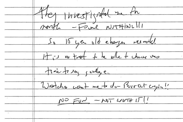 Here is Jeffrey Epstein’s alleged suicide note